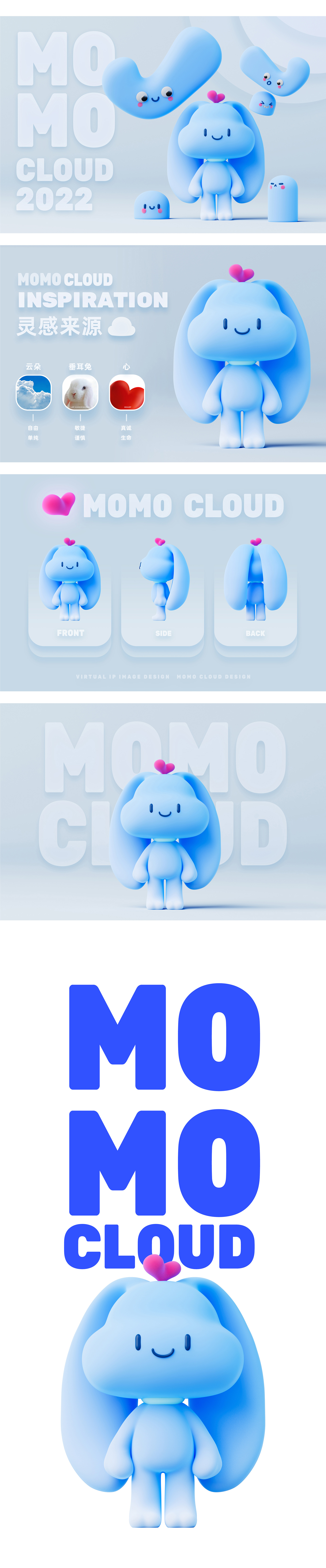 MOMO CLOUD - 虚幻映未来-虚拟IP形象创意设计大赛参赛作品 - 优设网设计大赛